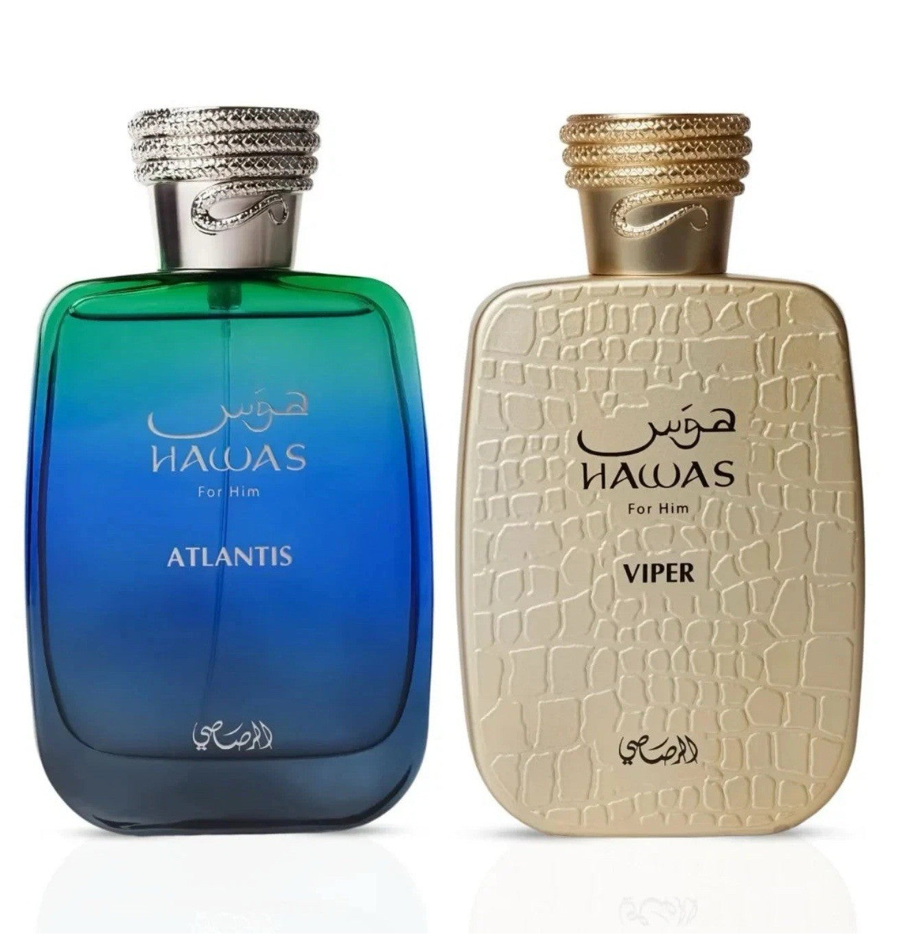 Hawas Atlantis & Hawas Viper Eau de Parfum Sprays 100ml 3.4 oz by Rasa ...